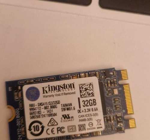 Накопитель Kingston 32gb m.2 ssd 2242 (ngff)