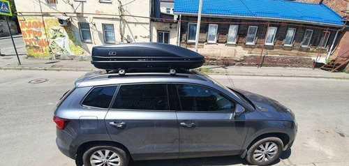 Автобокс на крышу Шкода Карок 390л быстросъем