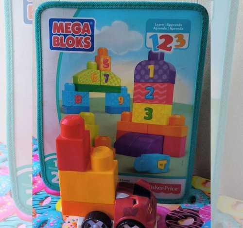 Развивающие лего fisher price mega bloks и машинка