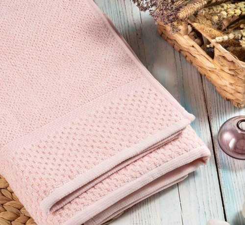 Махровые полотенца банные 70х140 Турция розовое