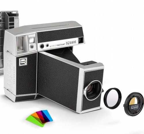 Фотоаппарат моментальной печати Lomography lomo'Instant Square Glass New Black Combo