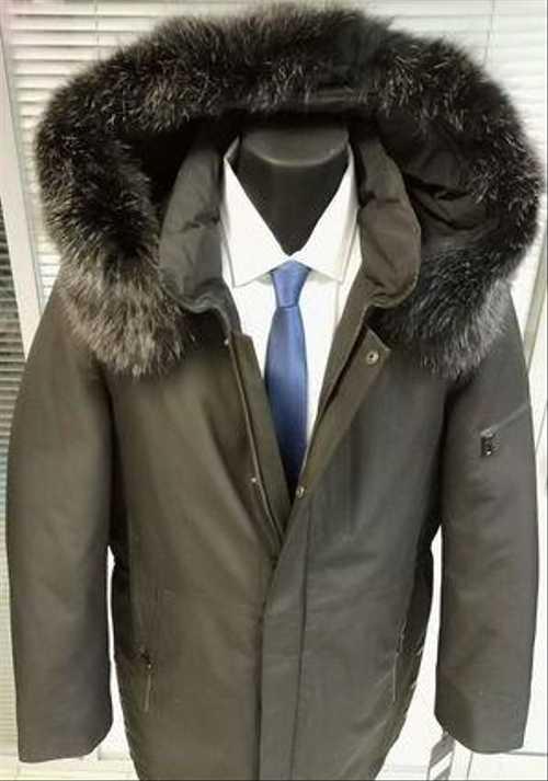 Куртка удлиненная аляска капюшон с мехом