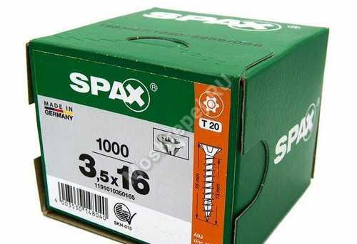 Саморез spax 3,5x16 универс. потай. полная резьба