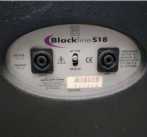 Martin audio Black line S18