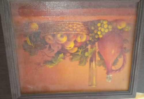 Картина натюрморт с кувшином и фруктами