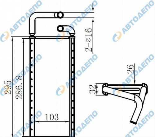 Радиатор отопителя салона левый руль isuzu forward