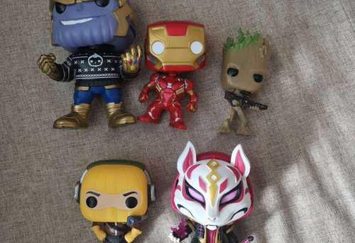 Funko Pop фигурки: marvel и fortnite, коробки