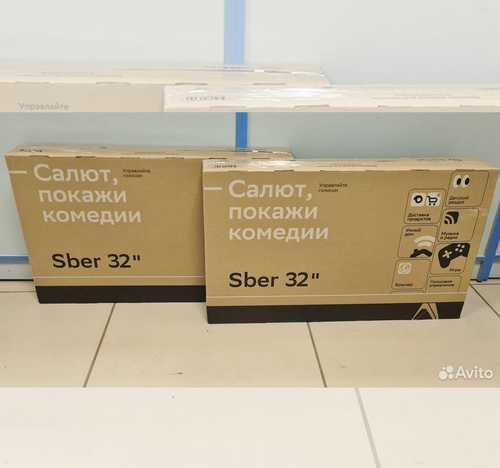 Новый Телевизор Sber SDX-32H2120B, 32" (81 см) HD