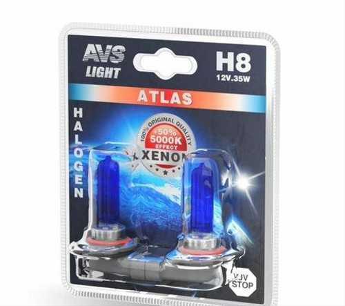 Галогенная лампа AVS atlas/5000К/H8.12V.35W.блисте