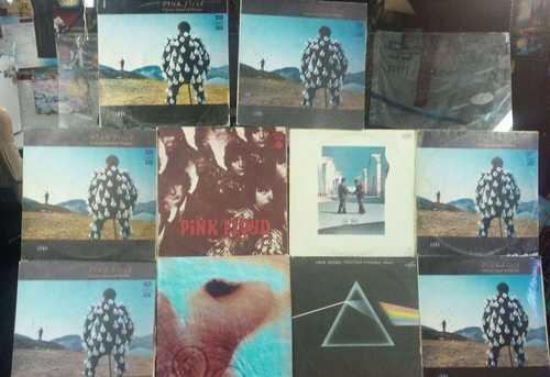 Подборка виниловых пластинок группы pink floyd