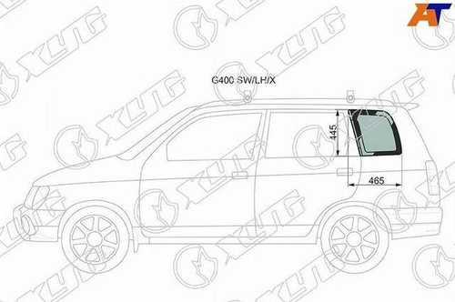 Боковое стекло кузова заднее левое Daihatsu Pyzar