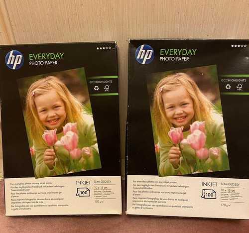 Фотобумага HP Everyday 10х15, 170 гр. 100 л. Новая