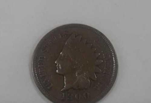 США 1 цент 1900 индеец, indian head