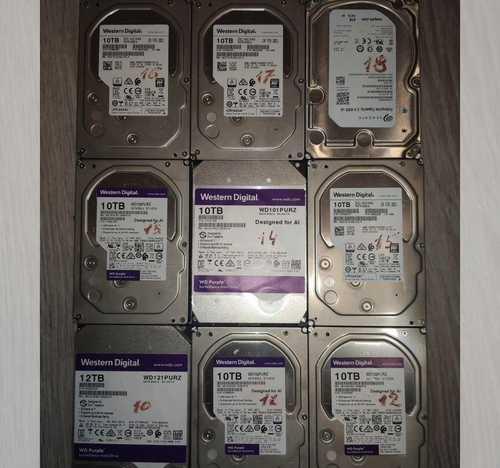 Жесткие диски HDD 3.5" 8, 10, 12 тб