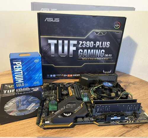 Связка asus TUF Z390+ Intel Pentium Gold G5600f