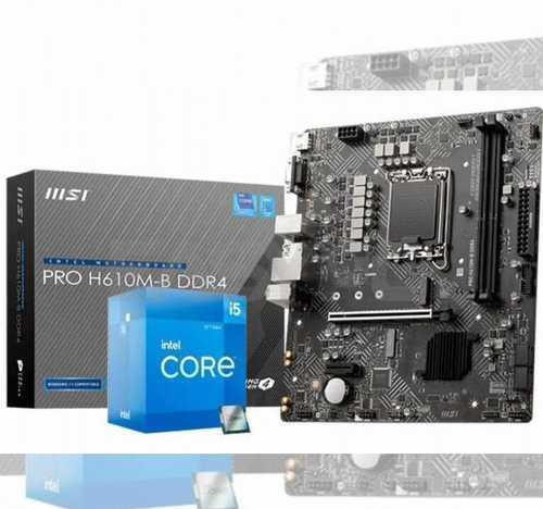 Intel Core i5 12400f box   MSI PRO m610-e DDR4