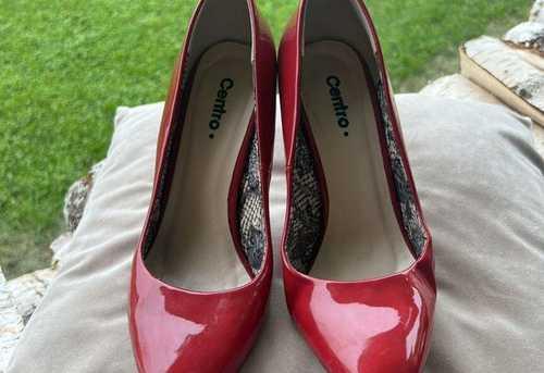 Туфли красные лаковые 37 размер