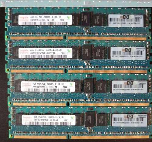 Hynix 4GB 1Rx4 PC3-10600R-9-10-C1