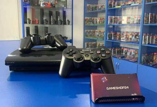 PS3 super slim 320гб+много игр+два Джоя+гарантия