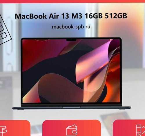 Apple MacBook Air 13 m3 16gb 512gb сша/Ростест