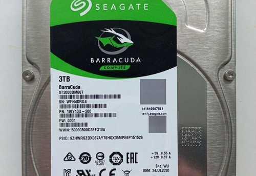 3 тб Жесткий диск Seagate BarraCuda ST3000DM007