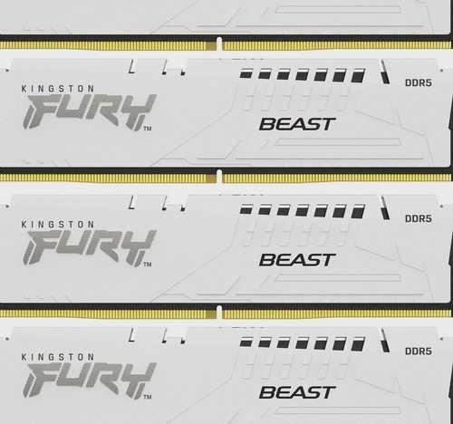 Оперативная память Kingston Fury Beast KF552C40BWK4-64 DDR5 - 4x 16гб 5200мгц, dimm, White, Ret KF55