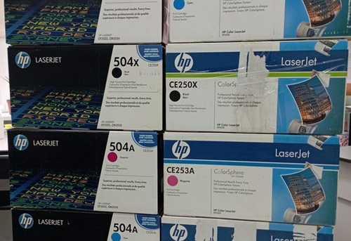 Картриджи оригинальные для HP Color LJ CP3525