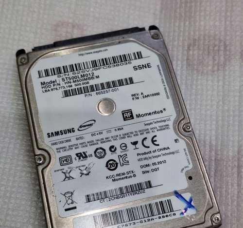 Seagate samsung 2.5 500gb