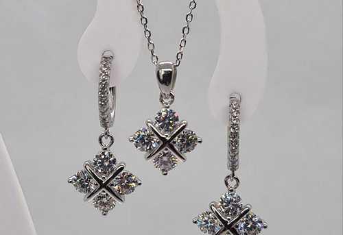 Комплект с бриллиантами (муассанитами)