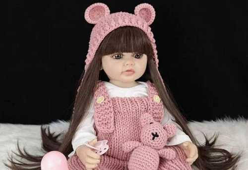 Кукла Реборн девочка 55 см (в розовой одежде)