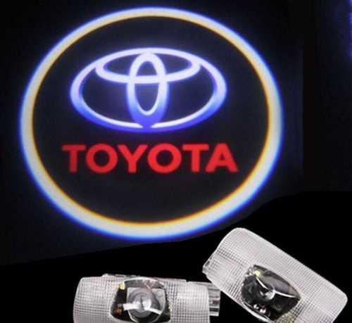 Проекция логотипа Toyota LED в дверь Q7DK9