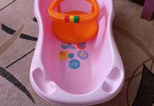 Детская ванночка для купания с подставкой