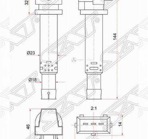 Катушка зажигания Chery QQ STS113705110EA