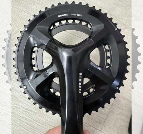 Система шатунов Shimano 105 с цепным кольцом