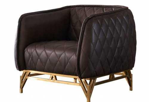Кресло Diplomat Quilted Black Leather