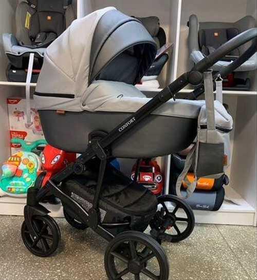 Коляска 2 в 1 Pituso Confort, серый кожа