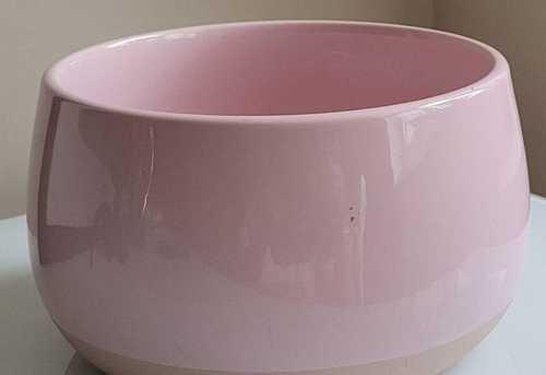 Горшок- кашпо керамика для цветов Икеа розовый