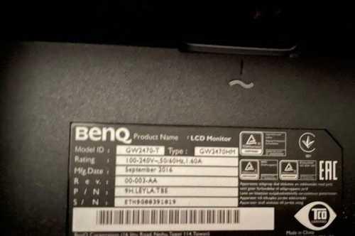 Монитор BenQ GW2470-T 23.8" поврежден