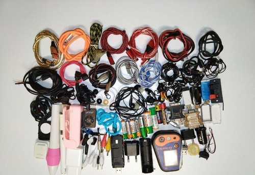 Провода, наушники, переходники, батарейки, кабели