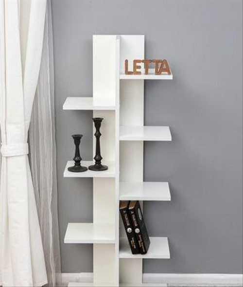 Стеллаж Лайт Белое тиснение,Letta