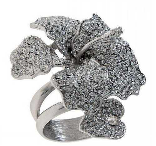 Роскошное кольцо с кристаллами Swarovski