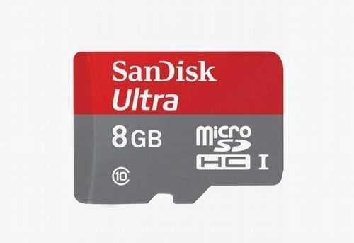 Карта памяти Sandisk Ultra MicroSD C10 U1 8 гб