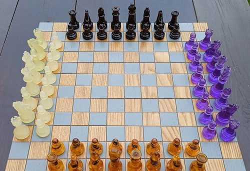 Шахматы для четырех игроков (янтарные)