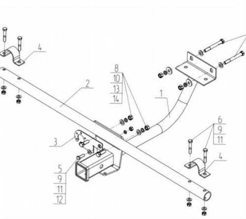 Фаркоп Chevrolet Niva, LADA Niva Travel