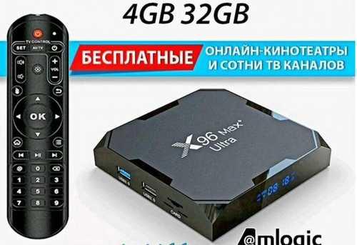 Тв-приставка X96Max Plus Ultra 4/32Гб Под ключ