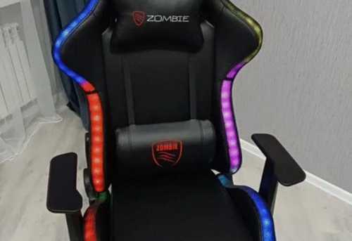 Кресло компьютерное, Zombie game, RGB, экокожа
