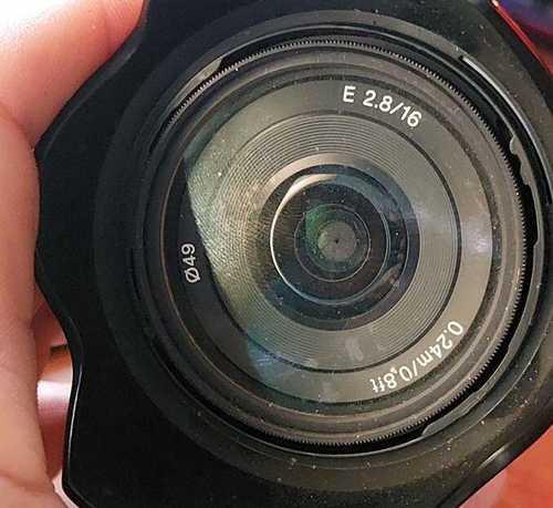 Объектив Sony E 16mm f2.8 "блинчик"