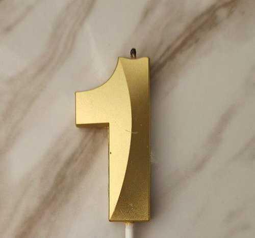 Свеча цифра для торта "1"