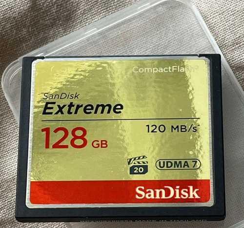 Карта памяти SanDisk Extreme CF 128 gb (120 mb/s)