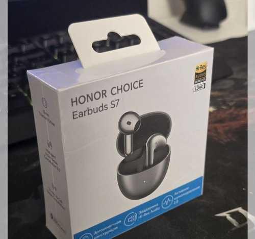 Наушники honor choice Earbuds S7, серый